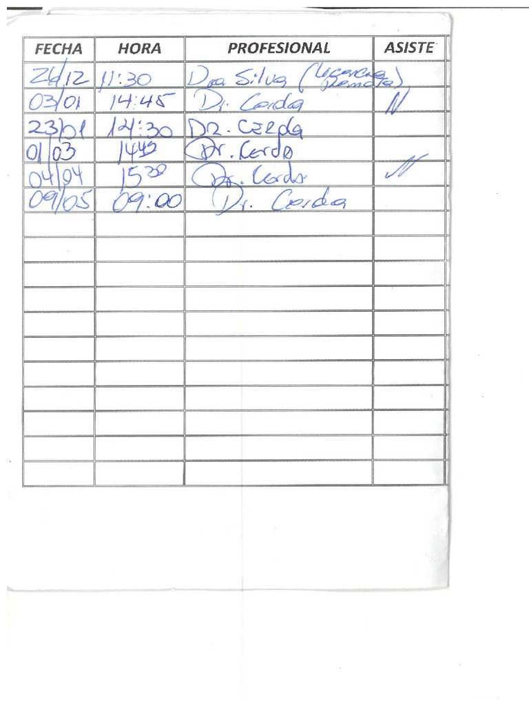 Interior Carnet Control Ceif | PDF