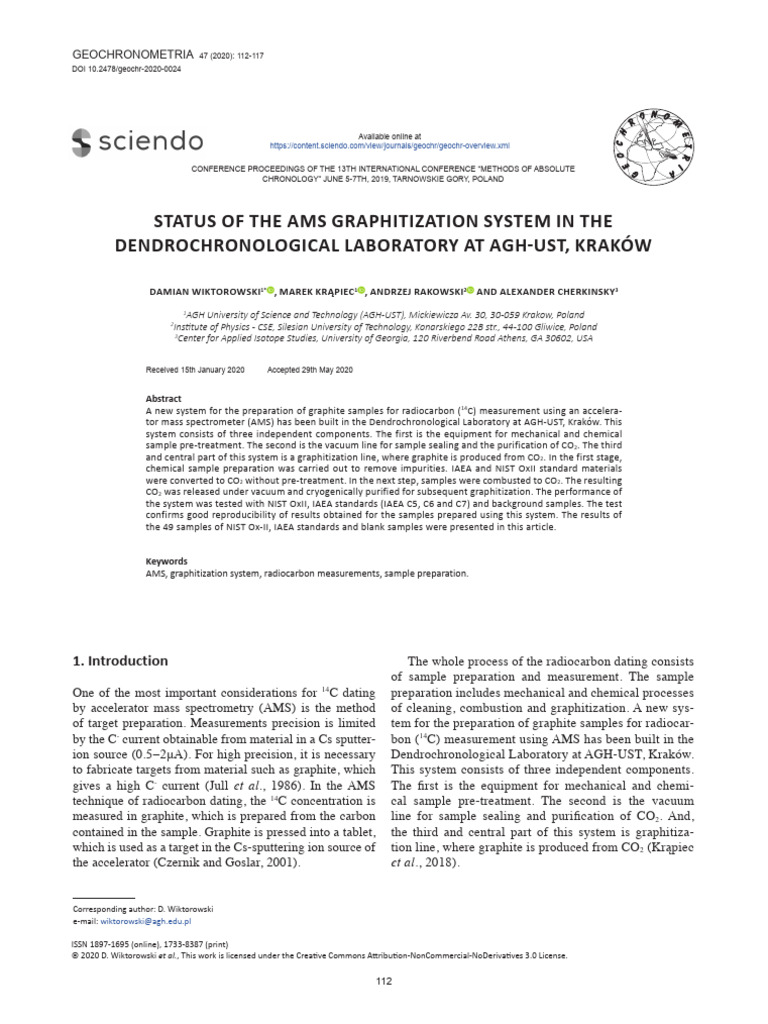 Status of AMS in Dendro Lab | PDF | Radiocarbon Dating | Iron Status of AMS in Dendro Lab | PDF | Radiocarbon Dating | Iron