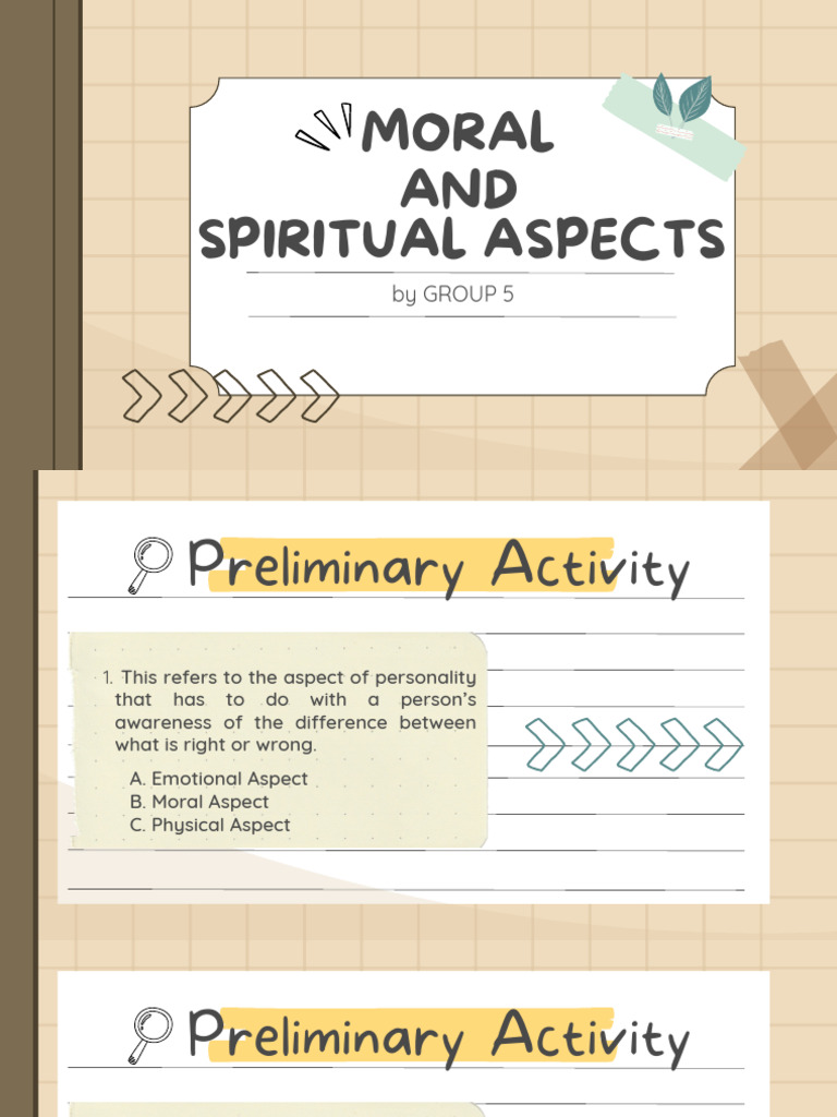 Moral and Spiritual Aspect | PDF | Morality | Adolescence