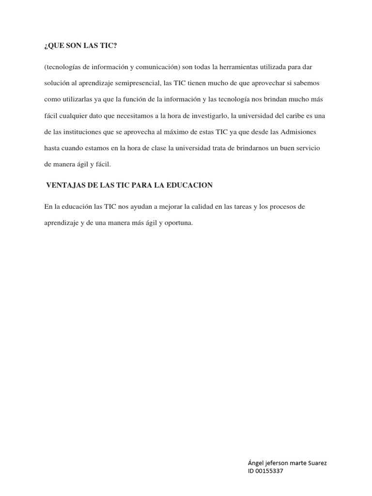 Marte-Angel-que Son Las Tic | PDF