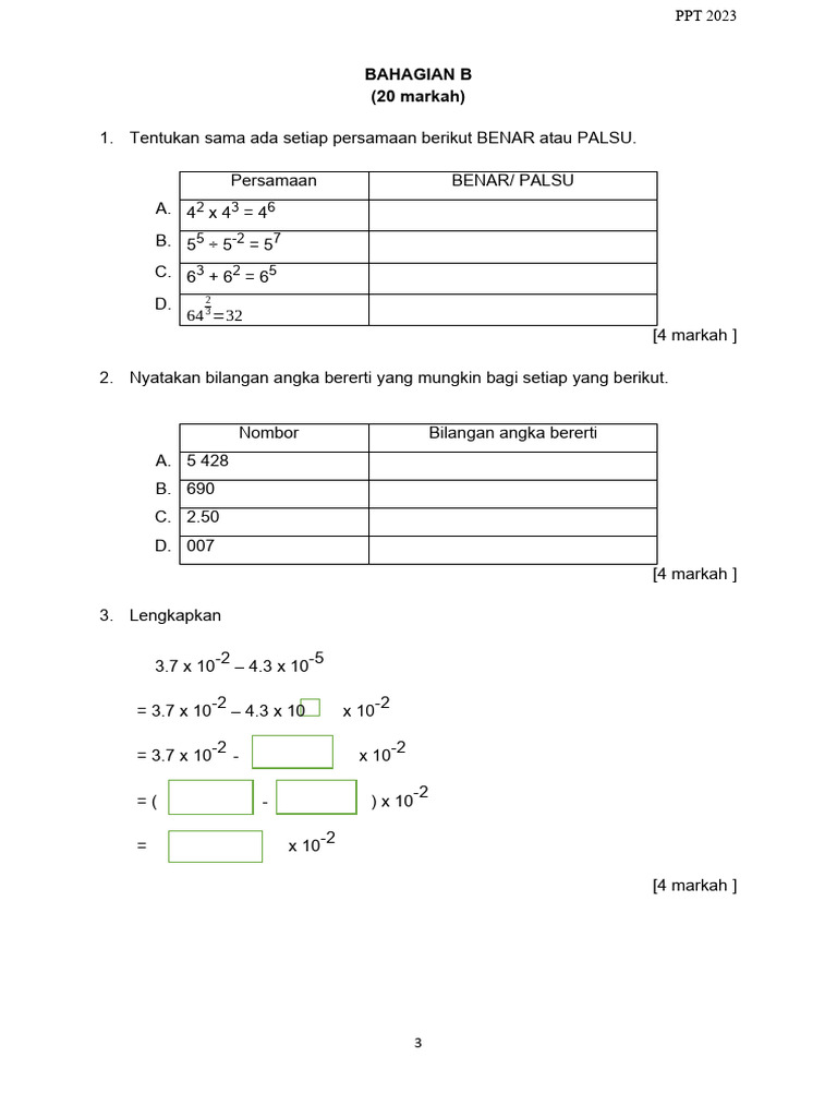 2023 Math T3 Bahagian B Pdf