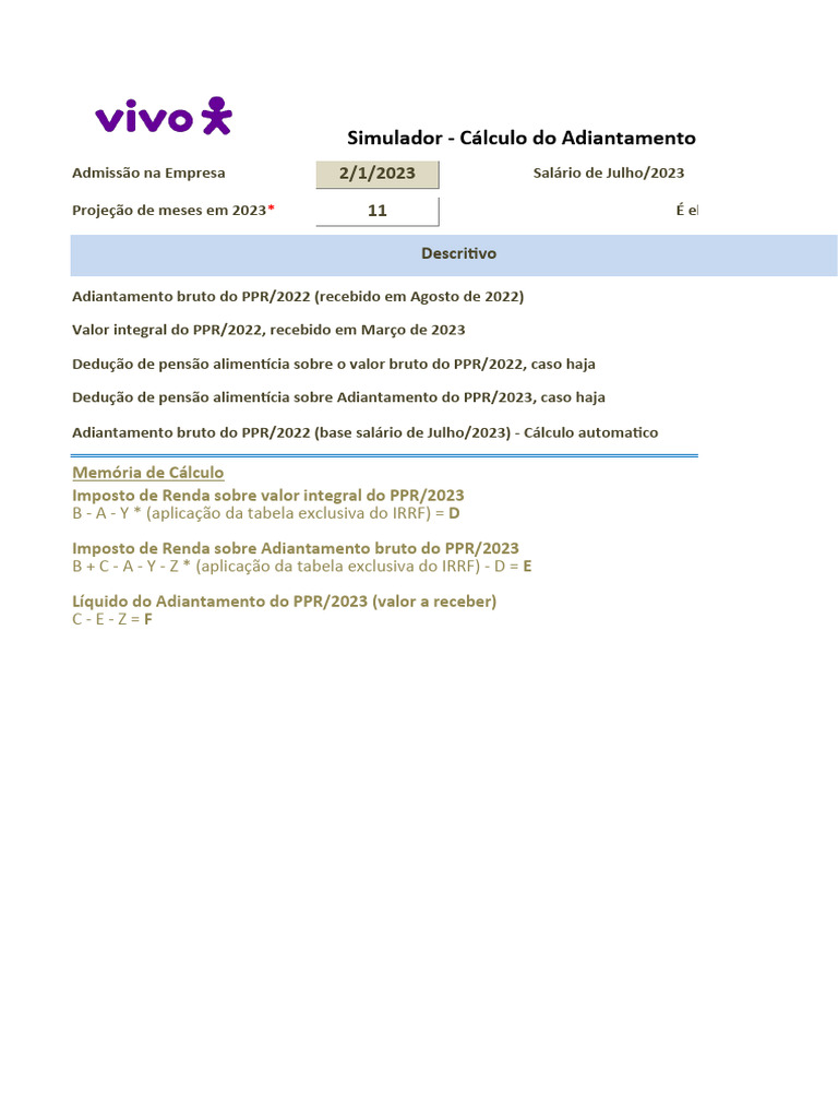 Simulador de Cálculo do PPR 2023 | PDF | Impostos | Imposto de Renda