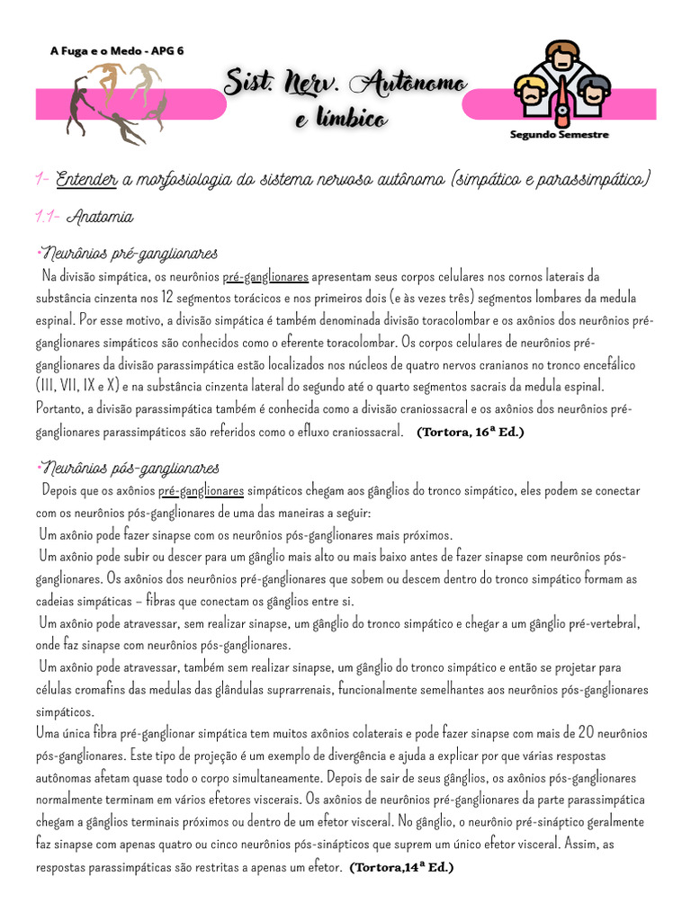 Sist. Nerv. Autônomo e Límbico | PDF | Sistema límbico | Sistema nervoso autónomo