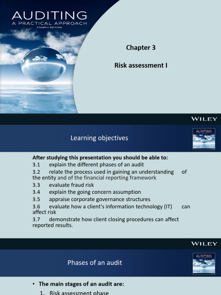 Audit Risk Assessment Guide | PDF | Going Concern | Audit
