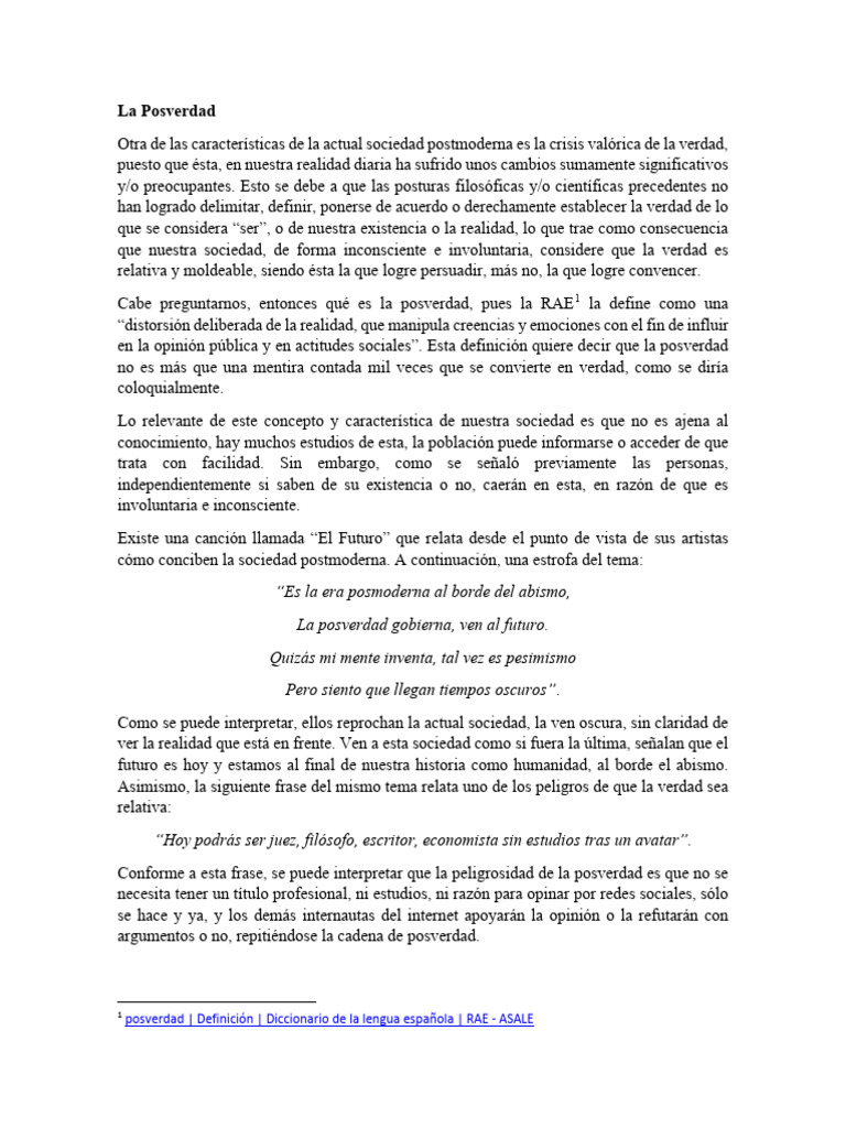 La Posverdad | PDF | Verdad | Realidad