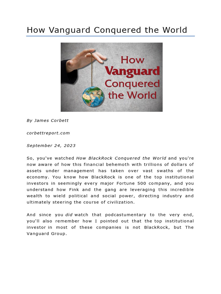 How Vanguard Conquered The World | PDF