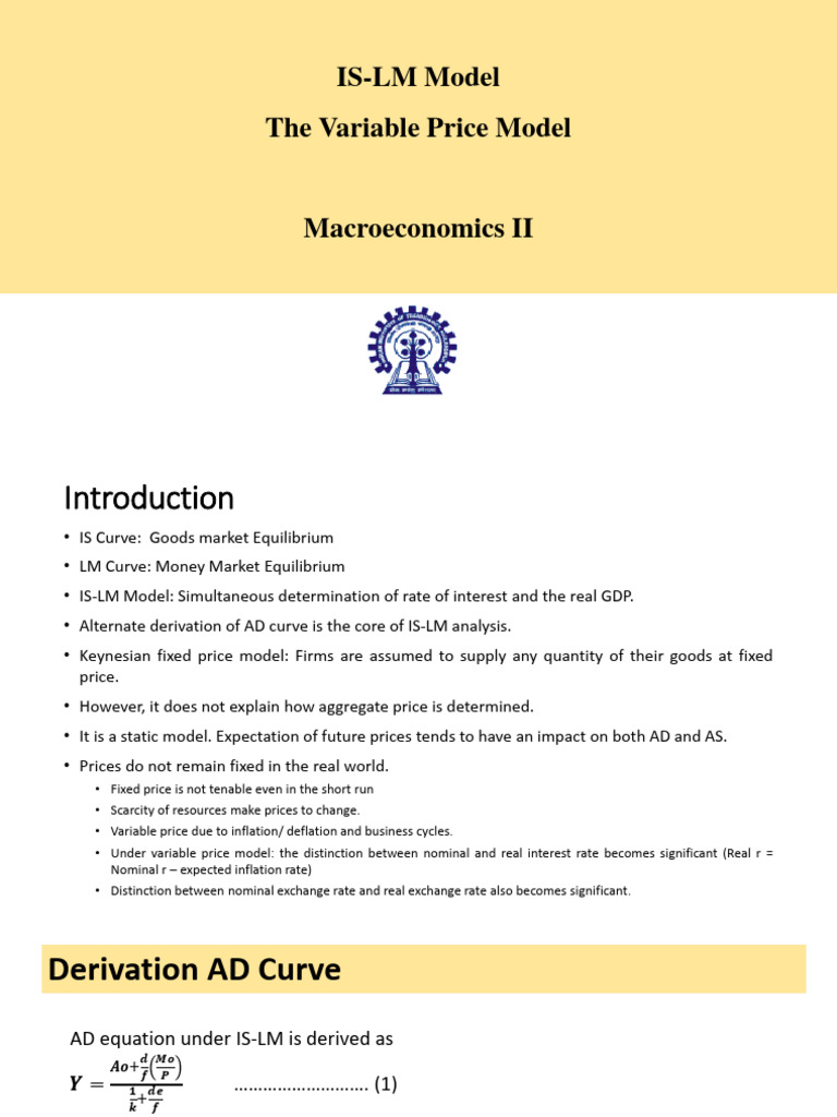 4IS-LM - Flexible Price Model | PDF | Economic Equilibrium | Full ...