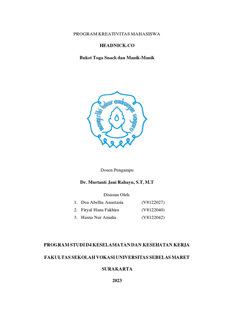 Proposal PKM KWU FINAL HEADSHOT | PDF Proposal PKM KWU FINAL HEADSHOT | PDF