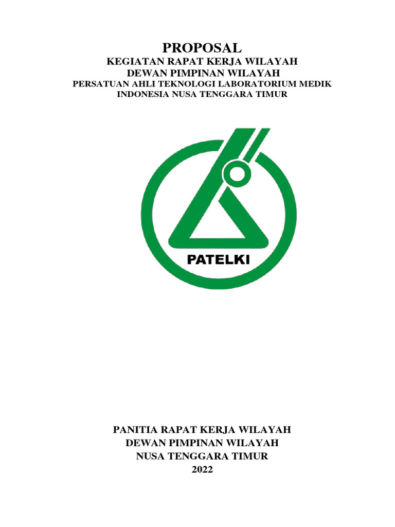 Proposal Rakerwil Patelki Ntt Tahun 2022 Pdf