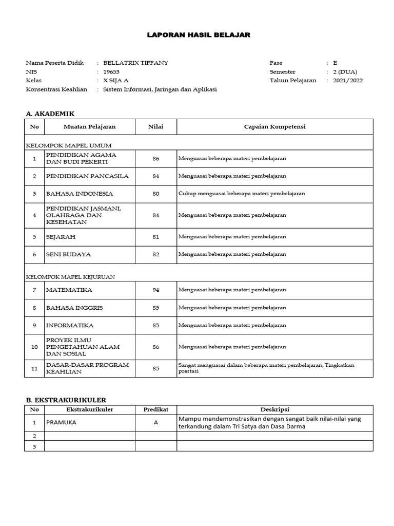Format Raport Semester 2 | PDF