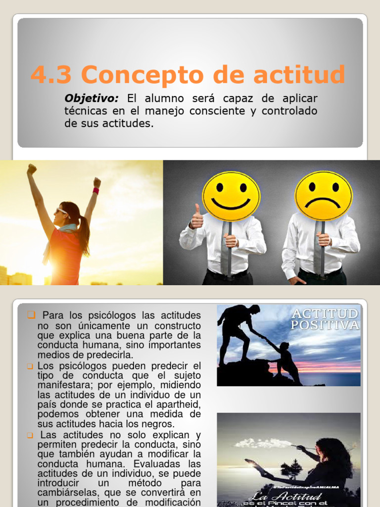 4.3 Concepto de Actitud Presentacion Psicologia | PDF