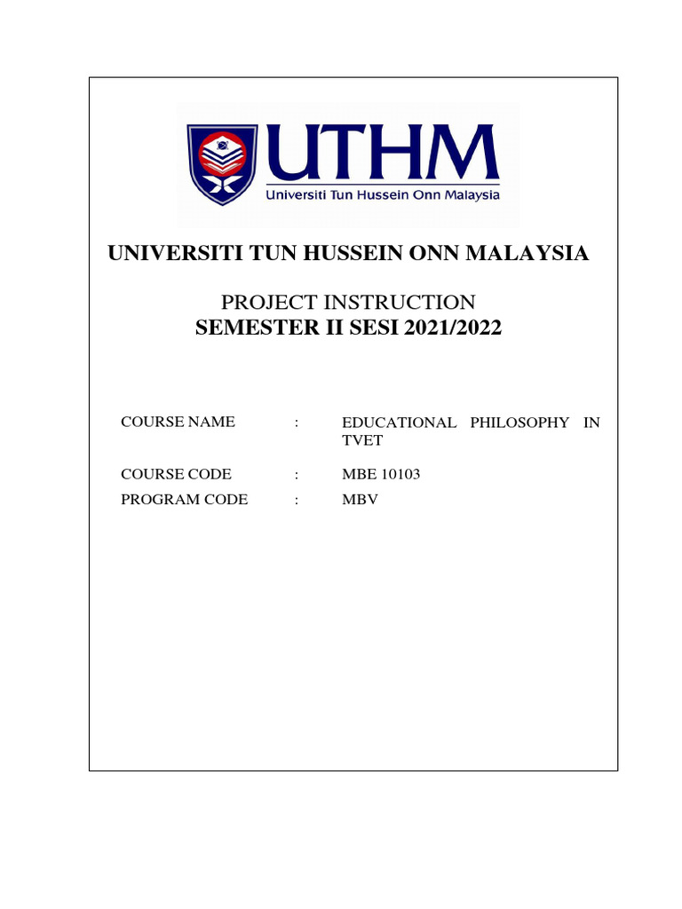 Projectsheetinstructionmbe10103 Sem2 2021 2022 | PDF