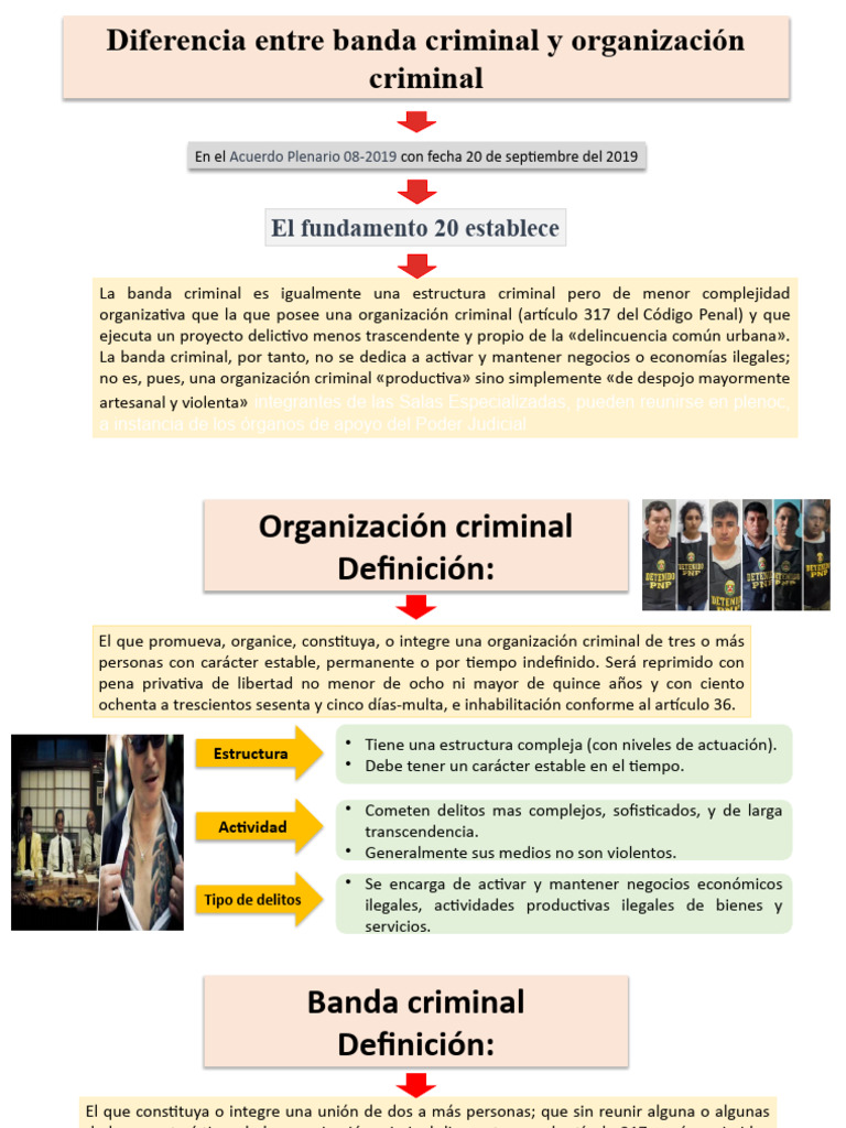 Banda Criminal vs Organización Criminal | PDF | Crimen organizado ...