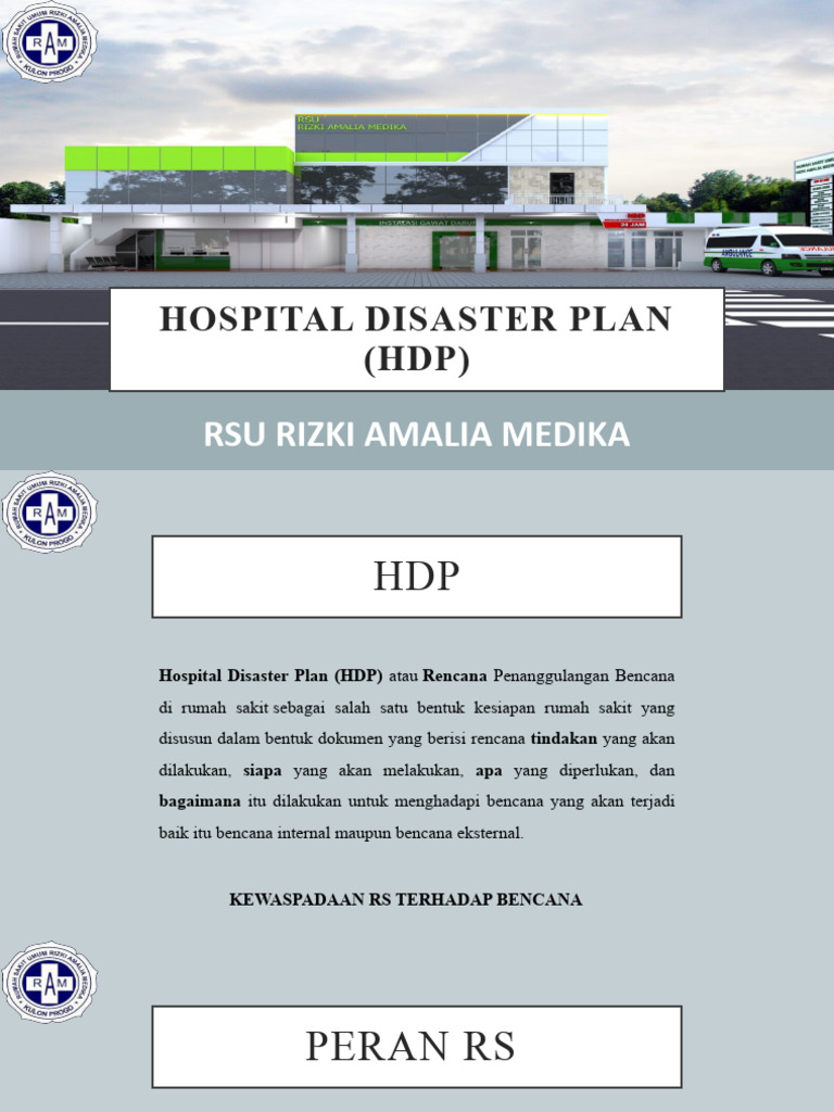 Hospital Disaster Plan (HDP) : Rsu Rizki Amalia Medika | PDF