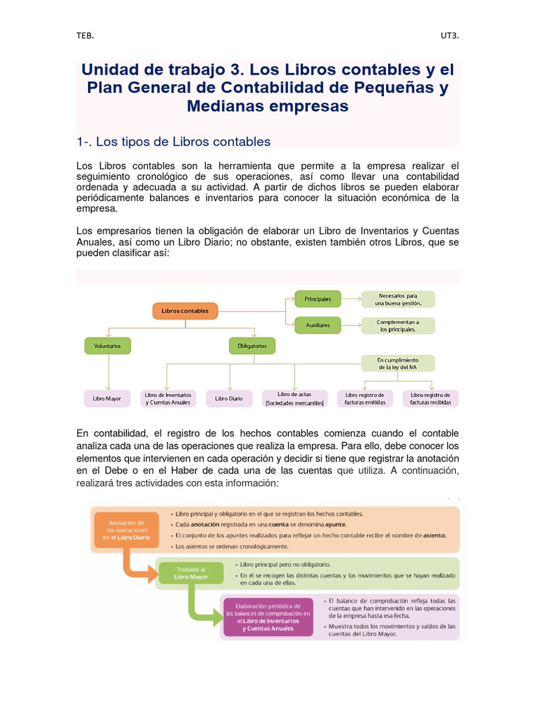 Libros Contables y PGC para PYMES | PDF | Contabilidad | Bancos