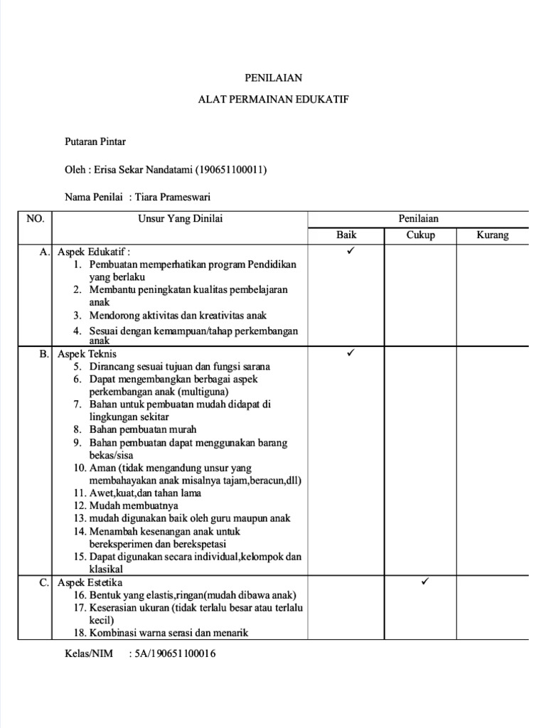PDF Format Penilaian Ape - Compress | PDF