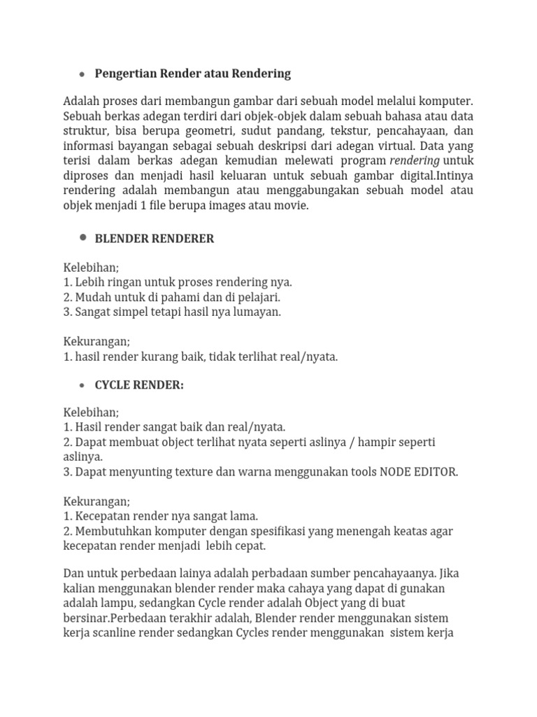 Pengertian Render Atau Rendering | PDF Pengertian Render Atau Rendering | PDF