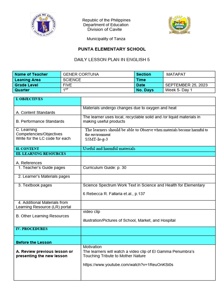 Division of Cavite: Punta Elementary School | PDF