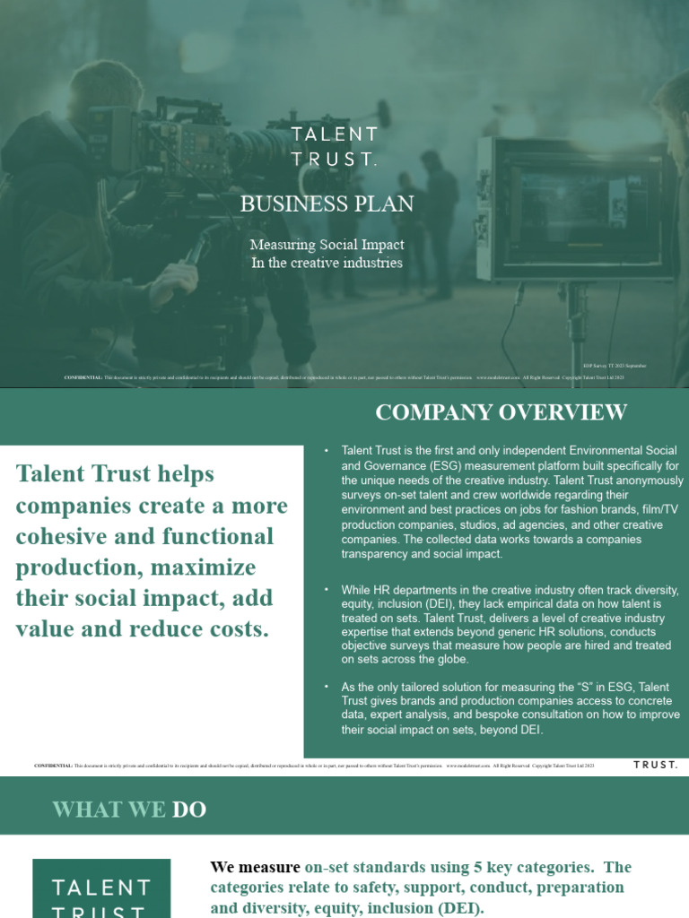 Talent Trust Business Plan 2023 V10 | PDF | Brand | Corporate Social ...