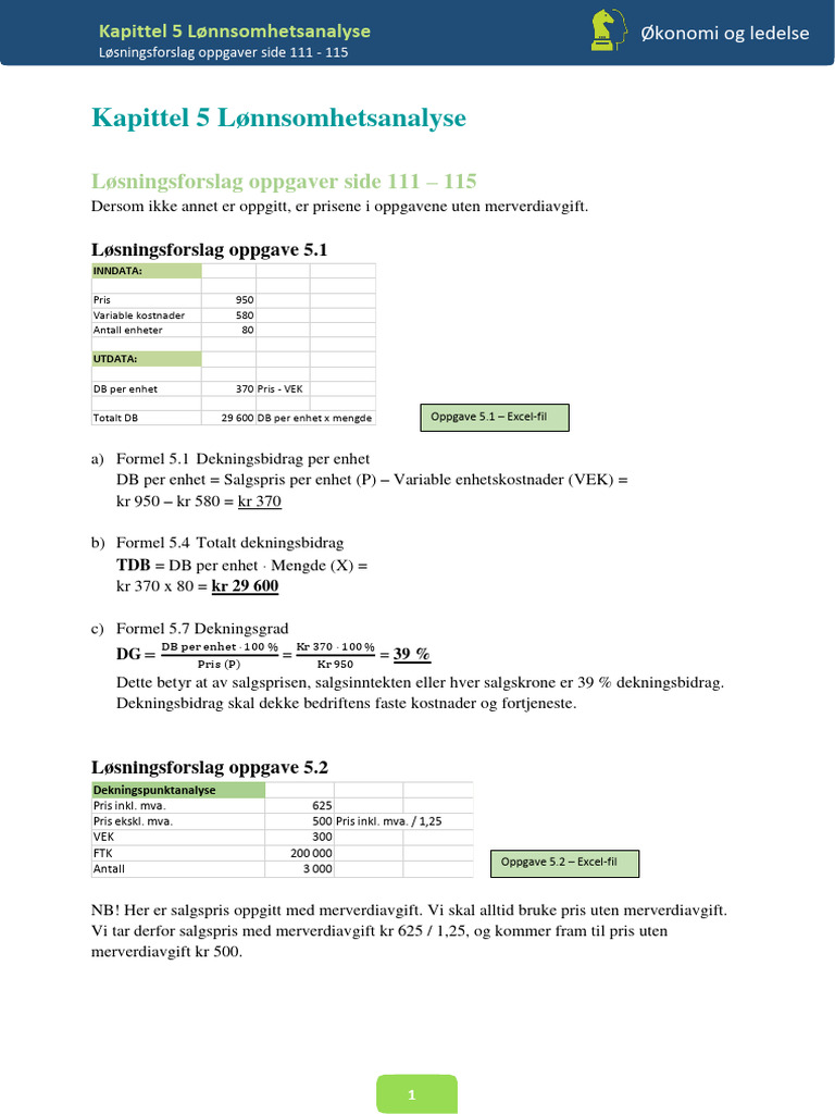 Oppgaver Side 111-115 | PDF
