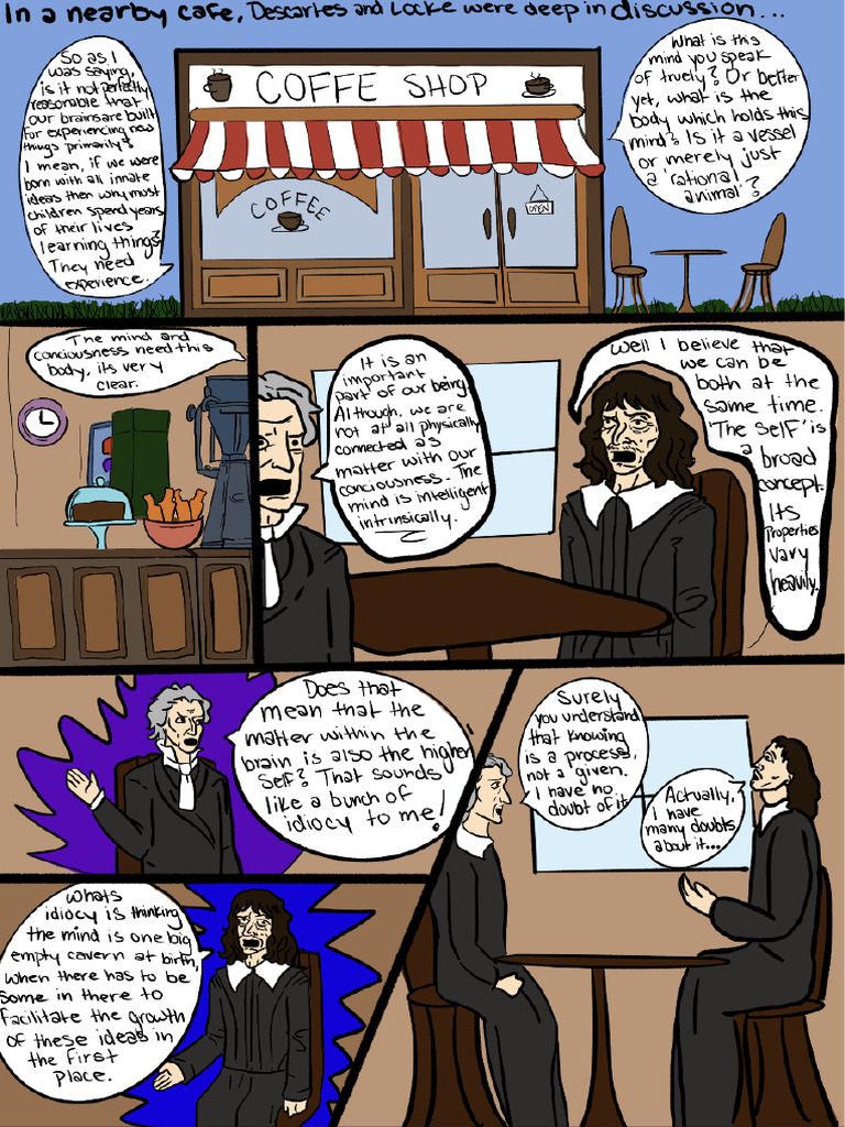 Descartes Vs Locke Comic | PDF