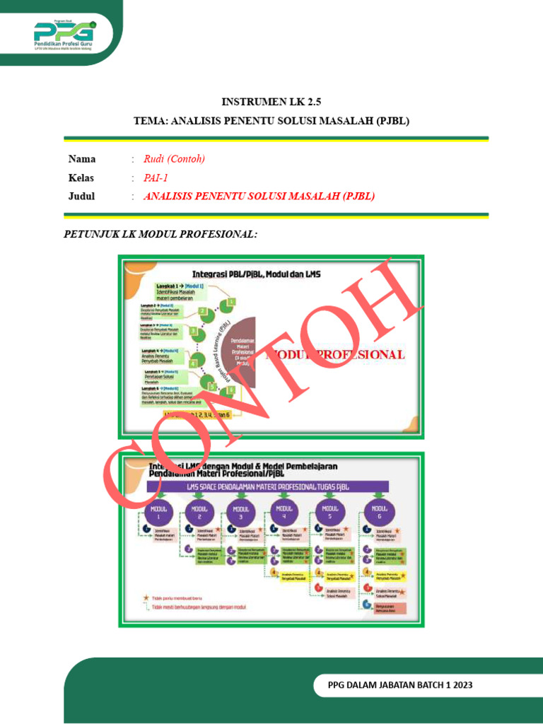 Contoh - LK 2.5 - Analisis Penentu Solusi Masalah | PDF