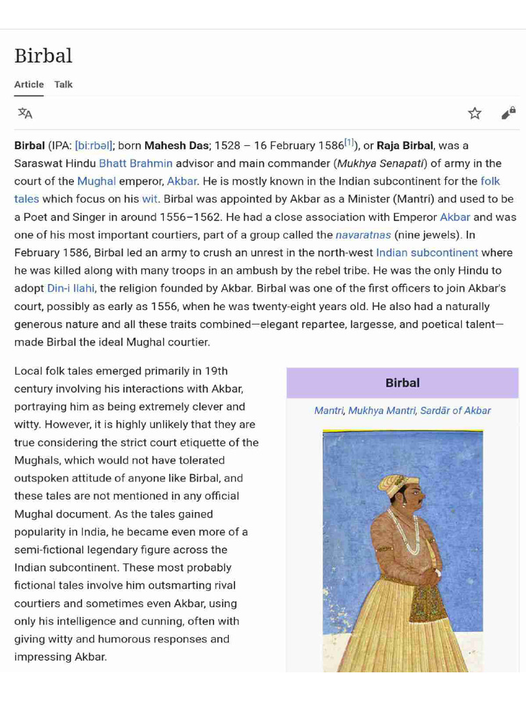 Birbal | PDF