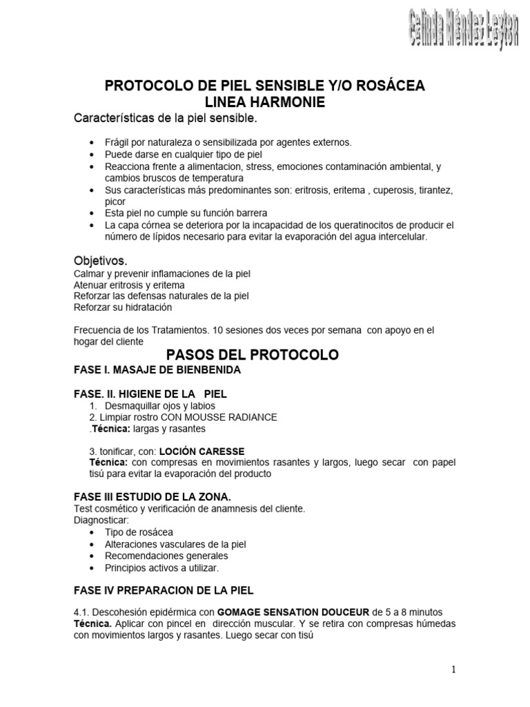 Protocolo Piel Sensible Anesi 2020 | PDF | Piel | Inflamación