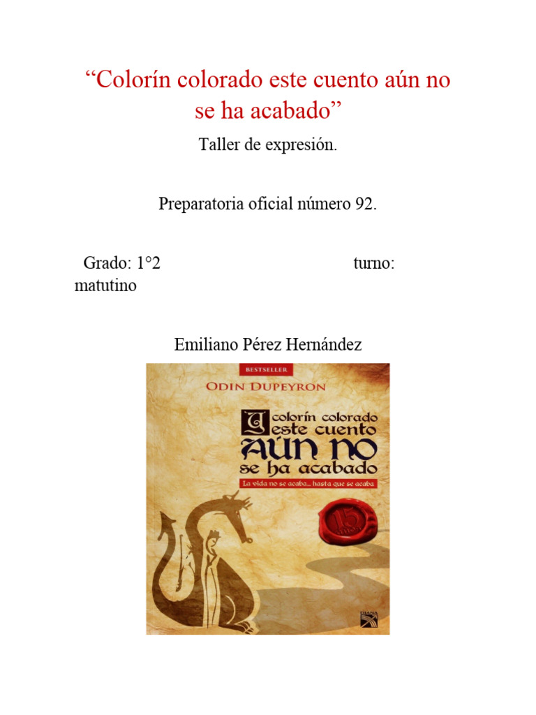 Colorin Colorado Este Cuento Aun No Se Ha Acabado. | PDF | Libros para ...
