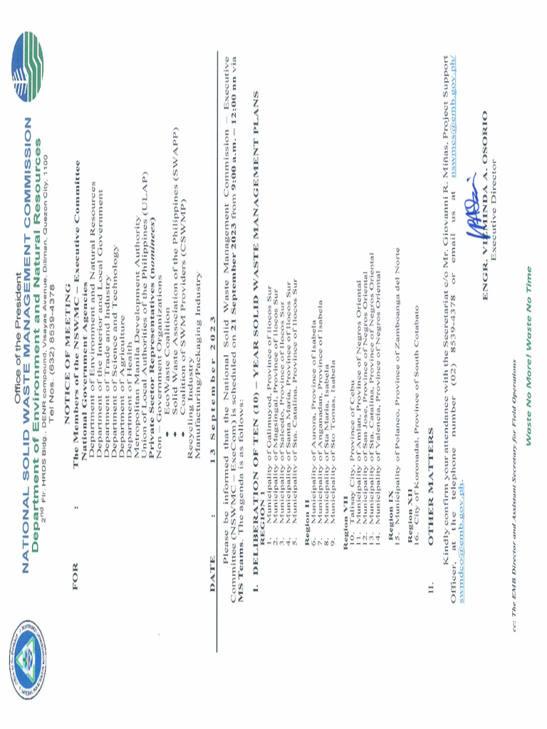 NoM - NSWMC Execom Meeting September 21 2023 | PDF