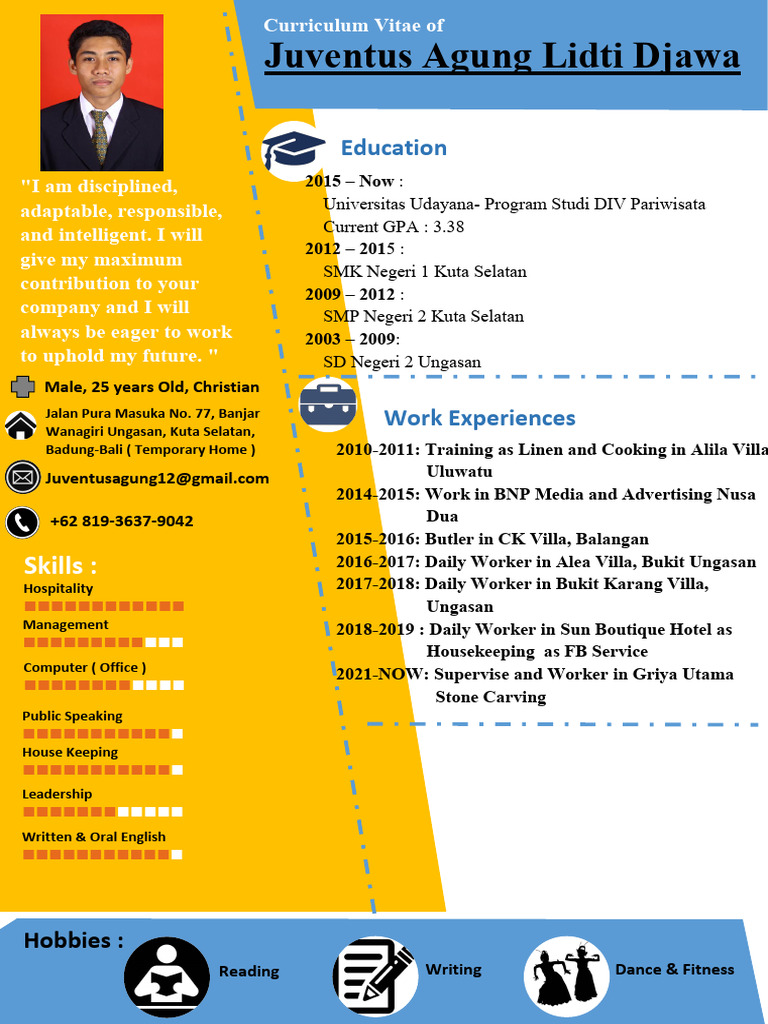 Juventus Agung CV: Hospitality Expert | PDF