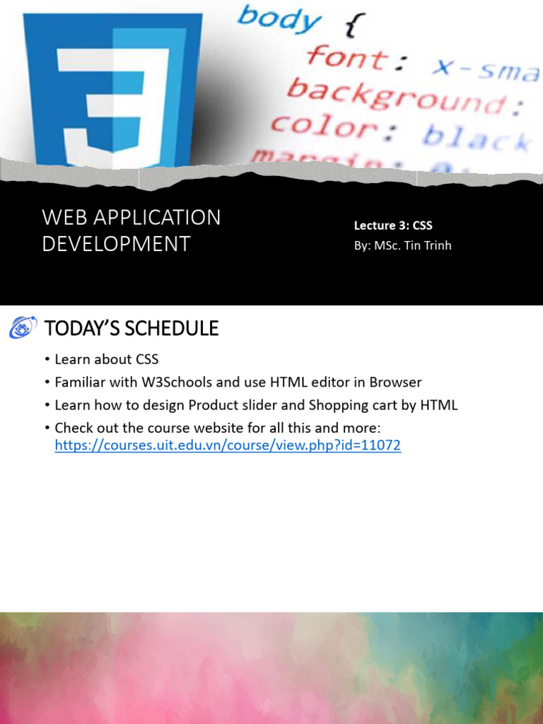 Lecture 3 - CSS | Download Free PDF | Html | Computer File Formats