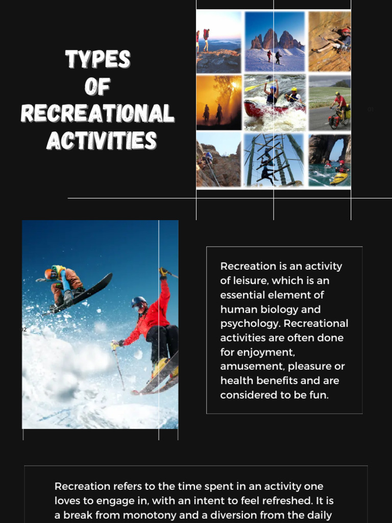 Types of Recreational Activities | PDF