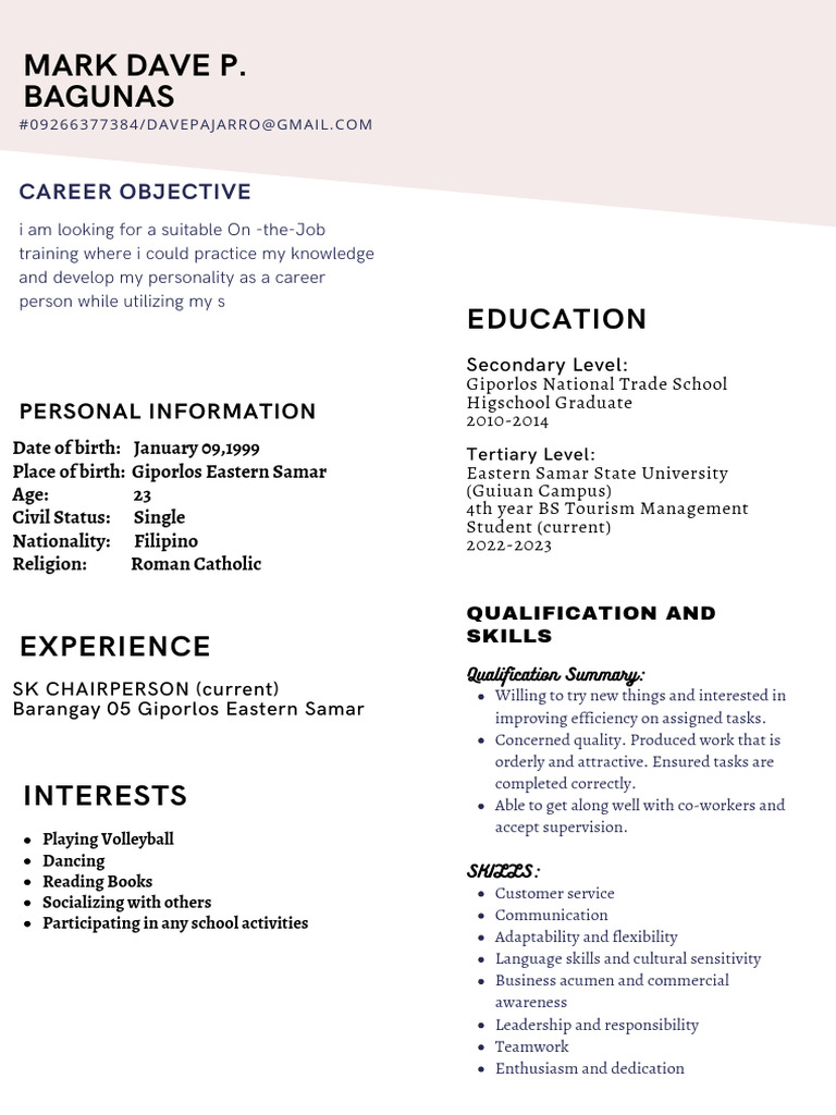 Camel Minimalist Academic Resume | Download Free PDF | Cognition | Learning