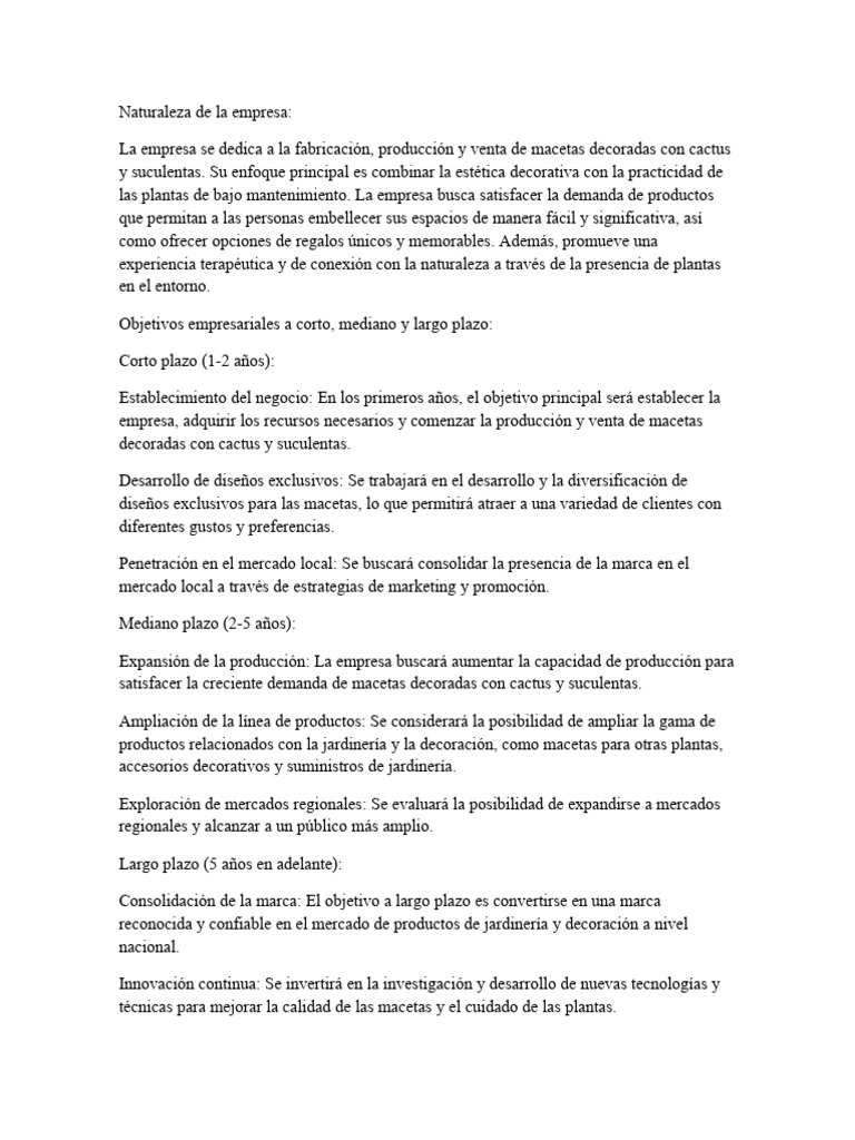 Naturaleza de La Empresa | PDF | Business | Sustentabilidad