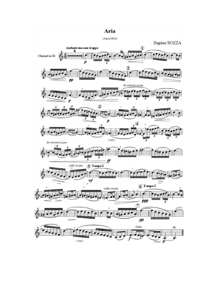 Bozza Aria Clarinet | PDF
