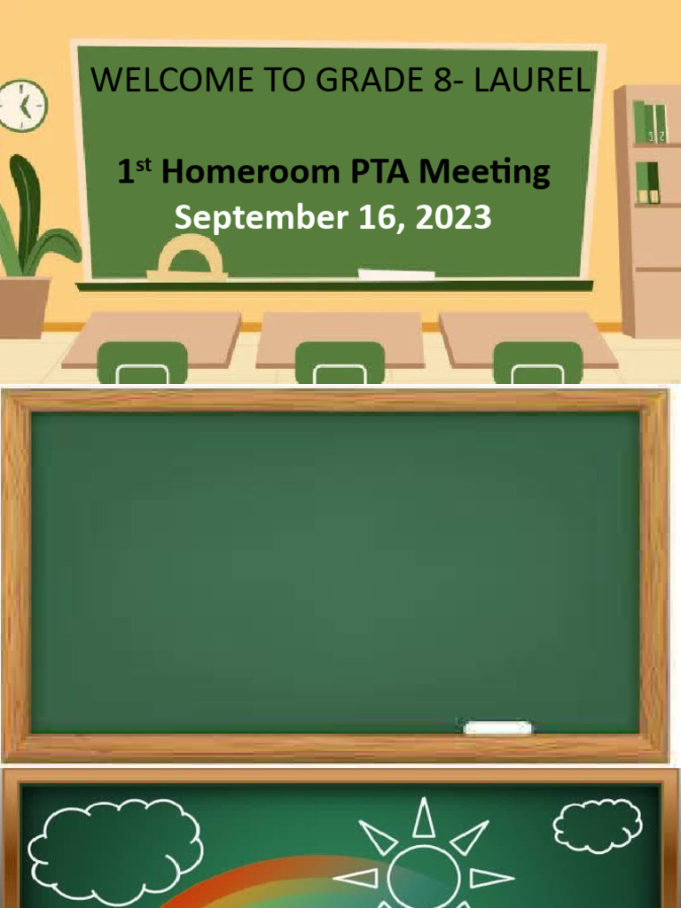 1st Homeroom PTA Meeting S.Y. 2023-2024 | PDF