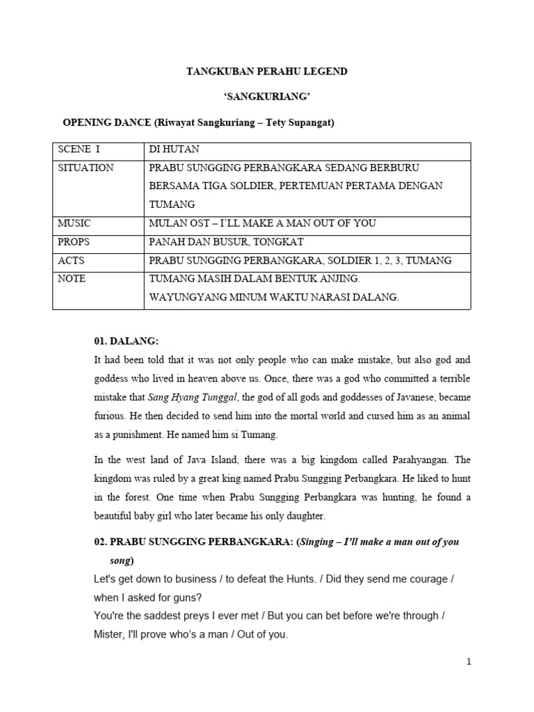 Tangkuban Perahu Legend | PDF