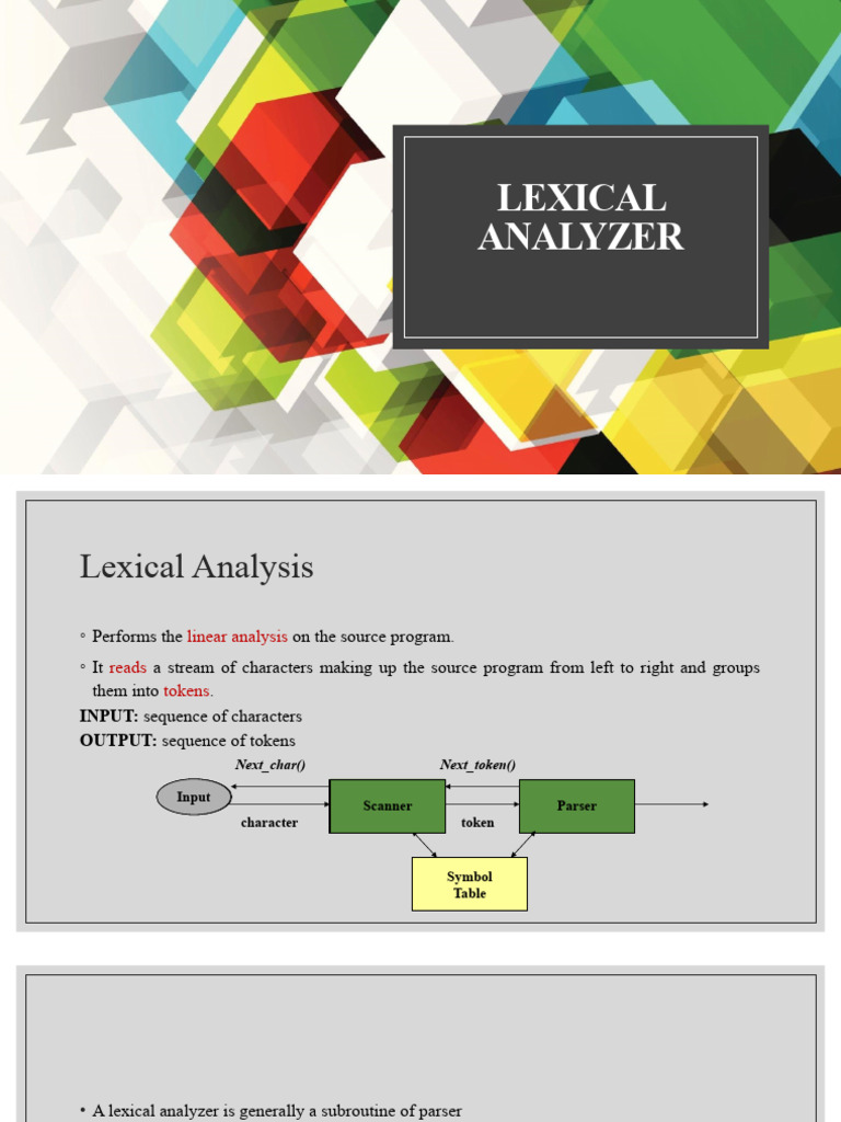 Lexical Analyzer | PDF | Computer Engineering | Theoretical Computer ... Lexical Analyzer | PDF | Computer Engineering | Theoretical Computer ...