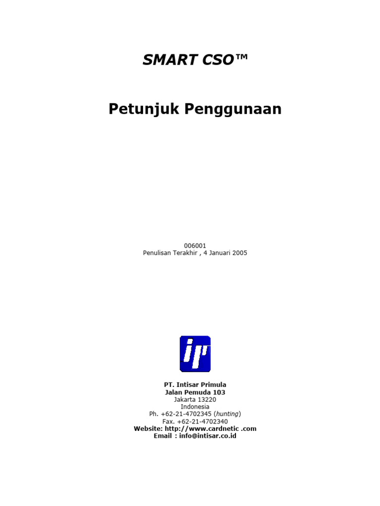 I - Smart Cso Manual | PDF