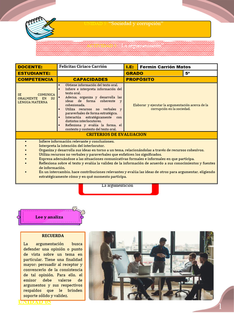 5° ACT 5 COM UN 5 5to de secundaria | PDF