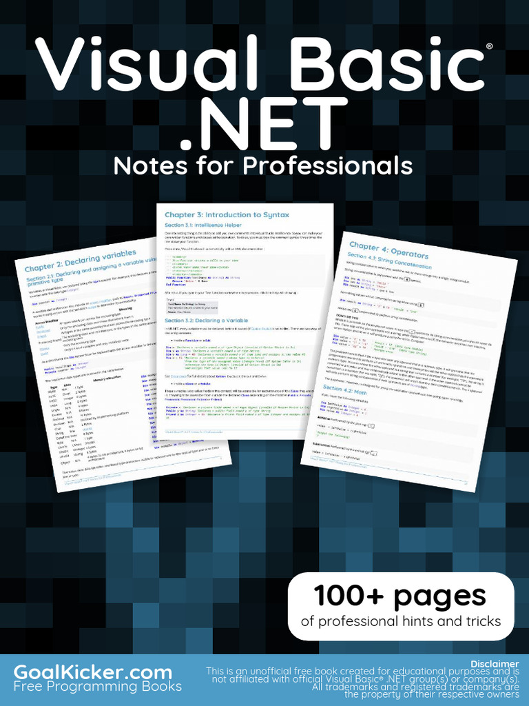 (Programming Notes For Professionals) GoalKicker Books - Visual Basic ...