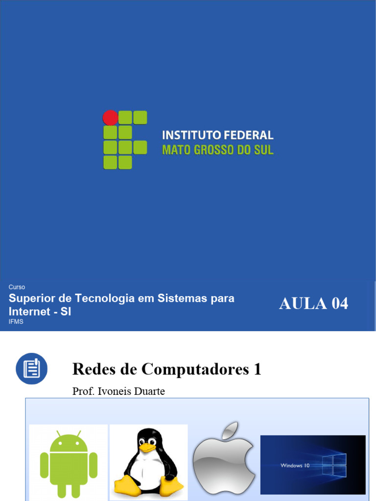 SI Redes de Computadores I - Aula 4 - Modelo OSI TCP IP - Atividades | PDF