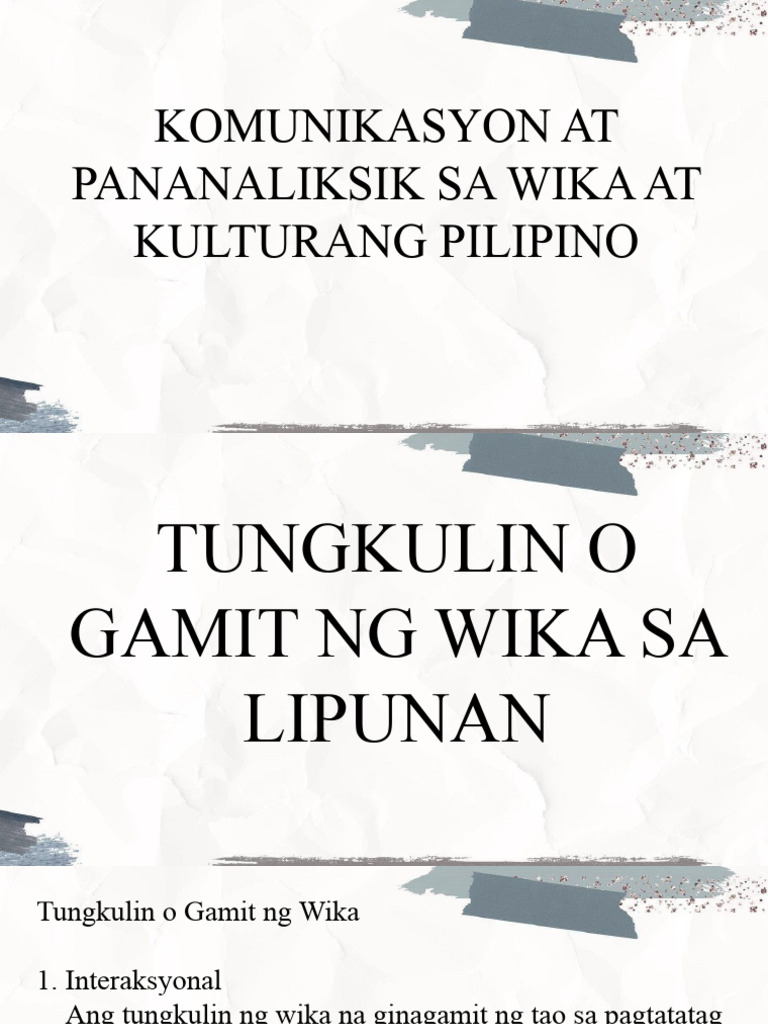 Komunikasyon WK4 | PDF