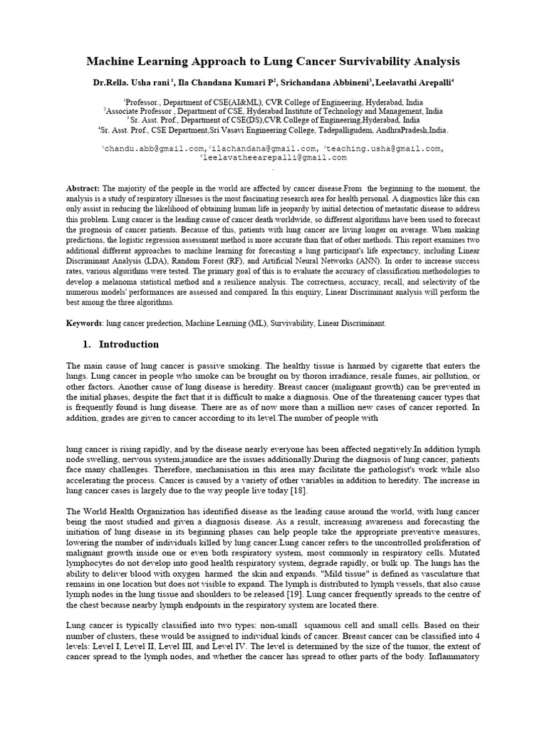 Updated Lung Format Two | PDF | Machine Learning | Sensitivity And Specificity