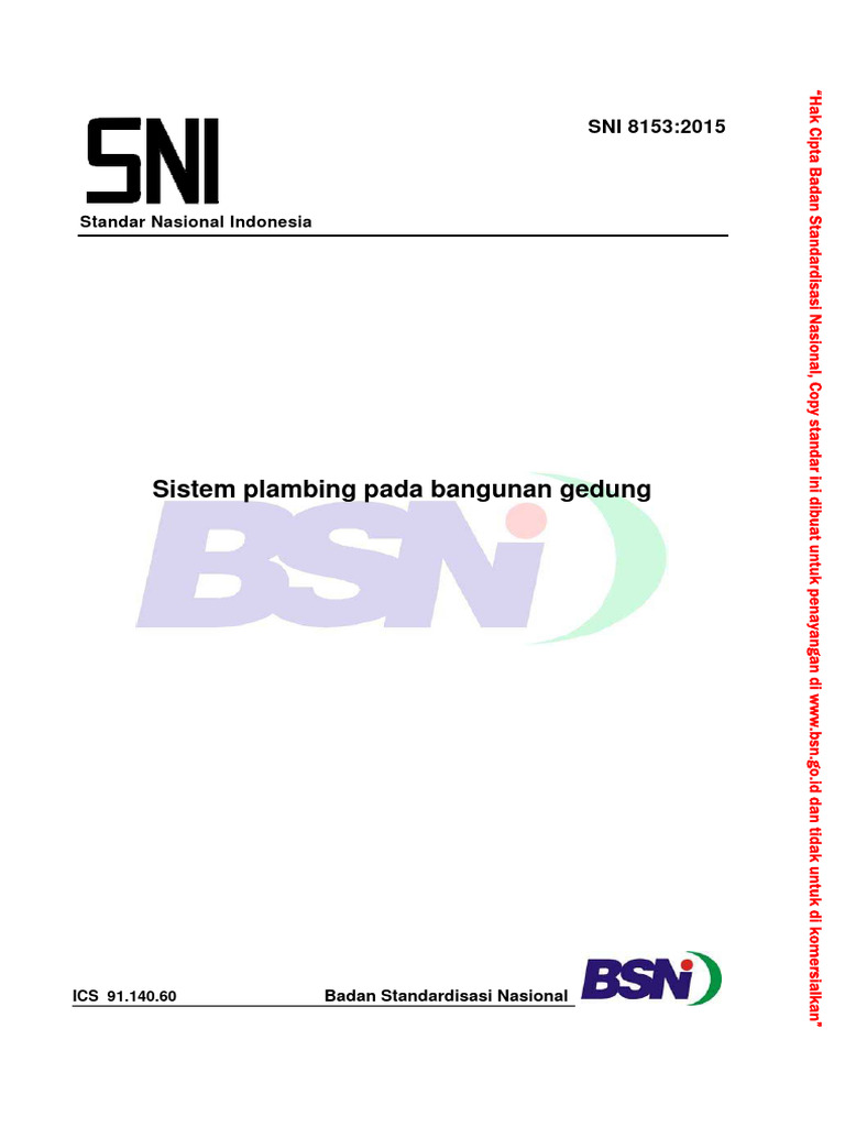 SNI - Plumbing 8153 (2015) | PDF