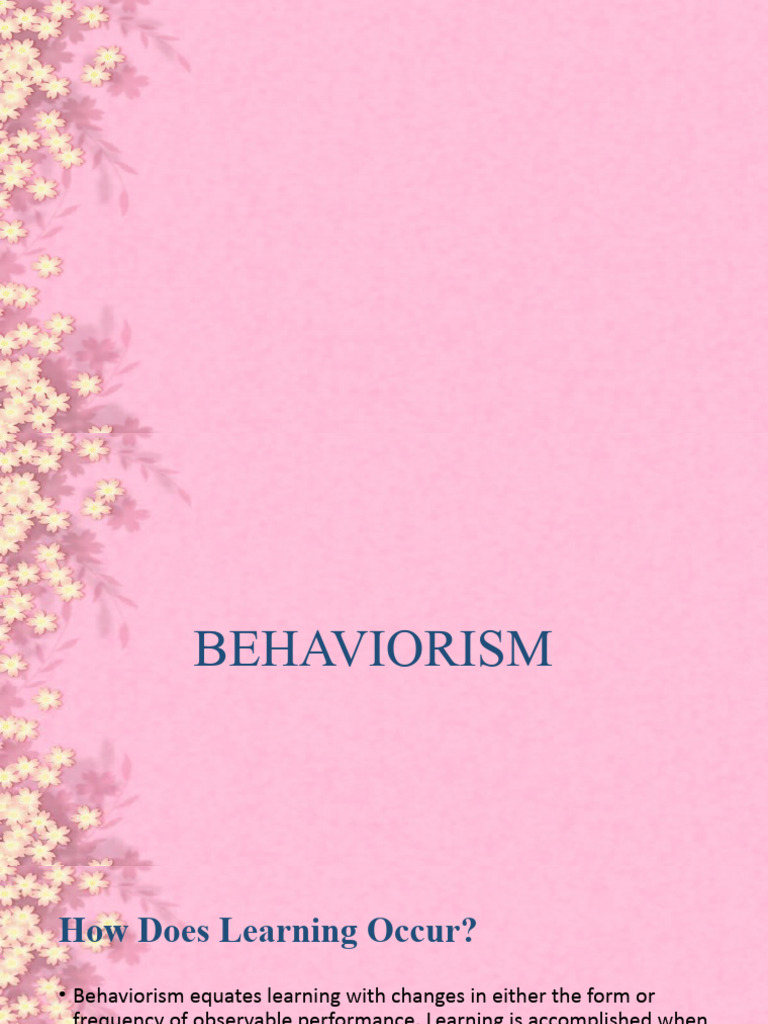 Understanding Learning Theories: Behaviorism, Cognitivism, Constructivism | PDF