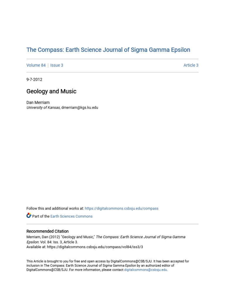Geology and Music | PDF
