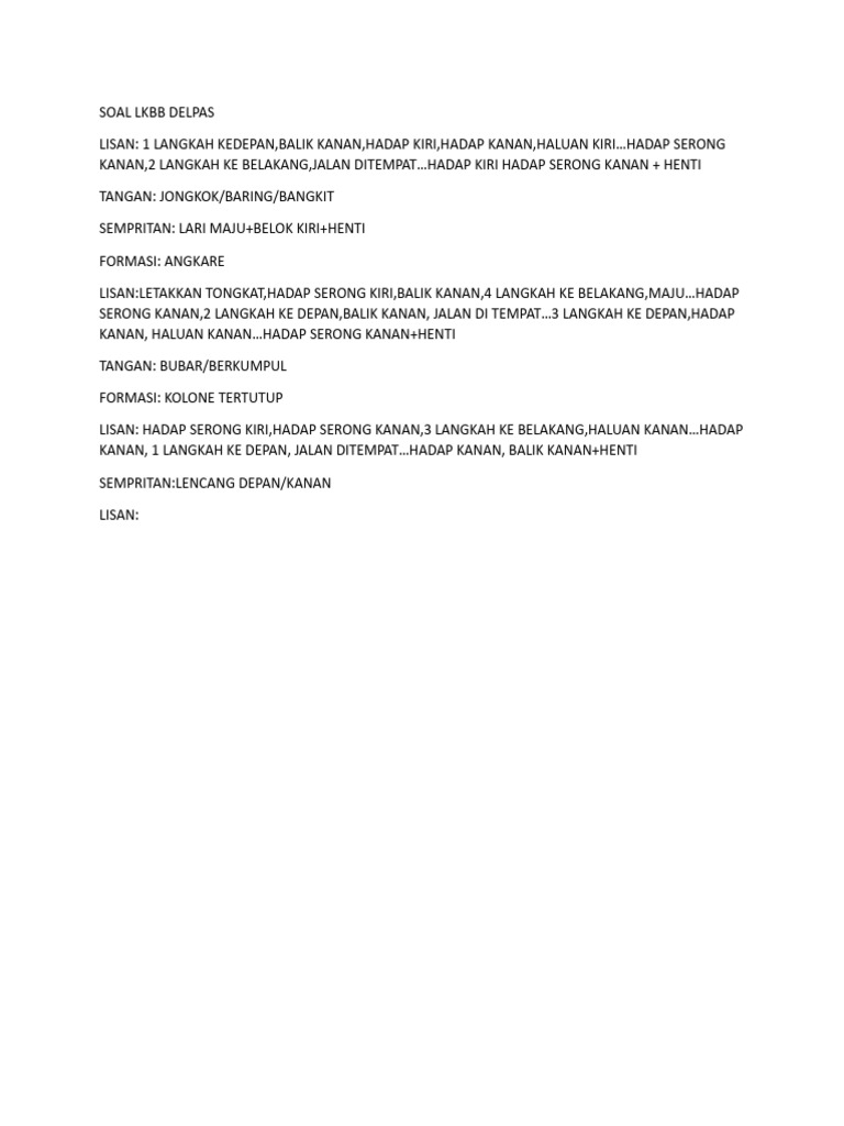 Soal LKBB Delpas | PDF