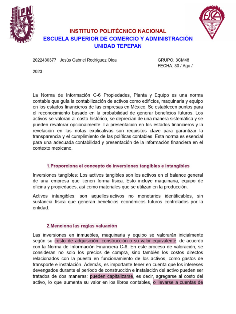 Tangibles e Intangibles | PDF | Activo intangible | Contabilidad